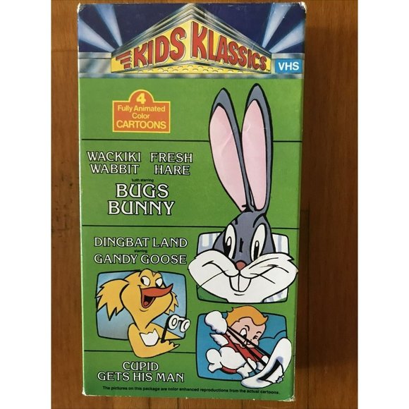 Media | 1986 Kids Klassics Bugs Bunny Vhs Vtg Gandy Goose Wackiki ...